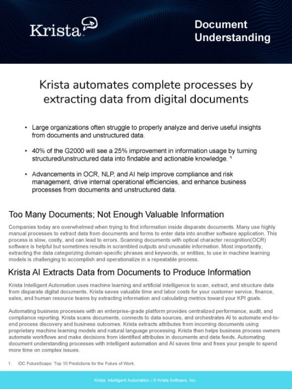 Krista Intelligent Document Understanding